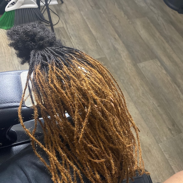 CURLY ENDS Loc Extensions Custom Handmade Loc Extension Human Hair Dye ...