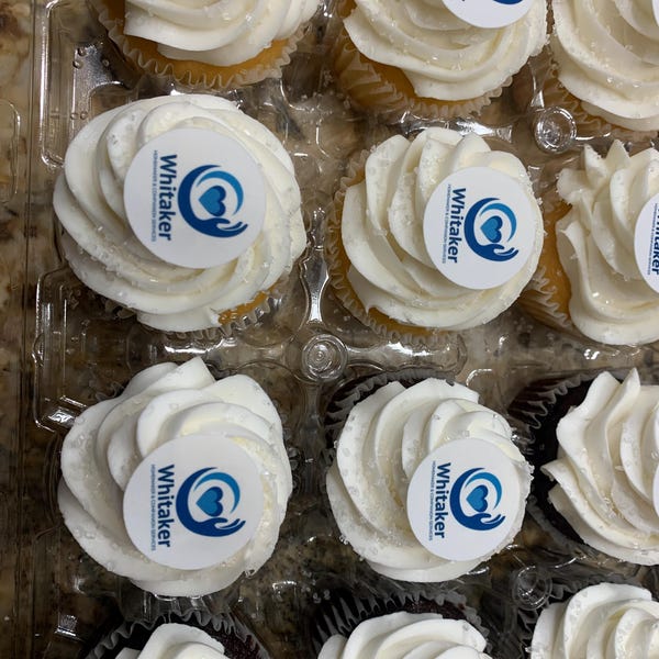 30 Custom Edible 1.25" Mini Cupcake Toppers, Circle Edible Topper ...