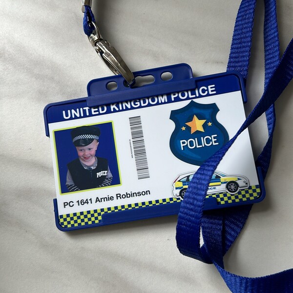 Children / Child Dinosaur Roleplay ID Card With Green Lanyard ...