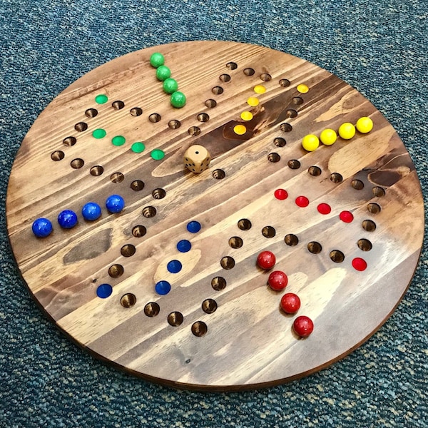 Extra Large Marble Wahoo, 4 Player Wahoo Board, 1"marble Wahoo Game ...