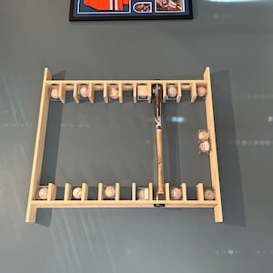 7bat Wood Baseball Bat Display Rack W/ Multiple Shelves Premium Pine ...