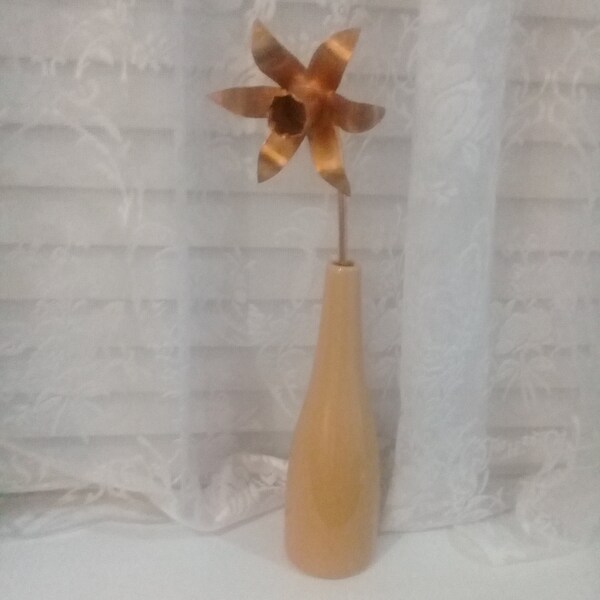 Copper Daffodil, Metal Spring Flower - Etsy