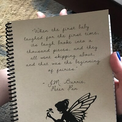 Peter Pan Spiral Notebook Peter Pan Journal the Beginnings - Etsy