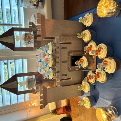 Medieval Castle Cupcake Stand, 3D Knights Castle Food Display, Red and ...