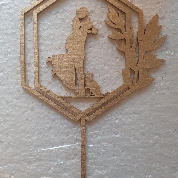 Farm Wedding Cake Topper, Cowboy Wedding Cake Topper With Cow, Ranch ...