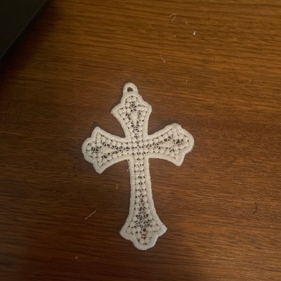 Cross Lace Embroidery Design, Cross FSL Free Standing Lace Machine ...