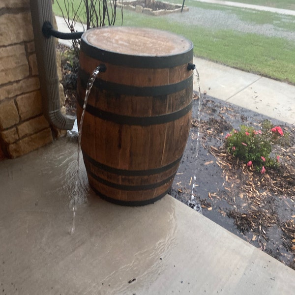 Whiskey Barrel Rain Barrel With Flex-fit Water Diverter-free SHIPPING ...