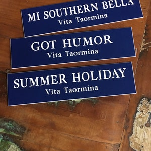 Name Plate, 2" X 10", 20 Color Combinations, Office/door Sign - Etsy