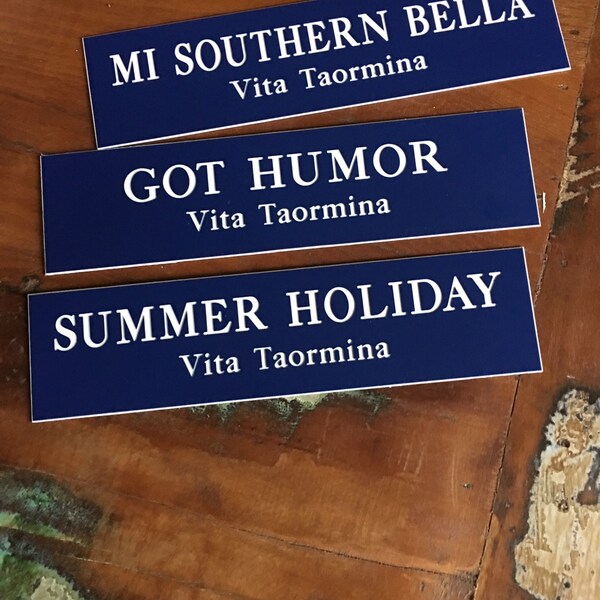 Name Plate, 2" X 10", 20 Color Combinations, Office/door Sign - Etsy