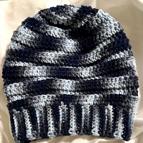 Crochet Hat Pattern Slouchy Beanie Hat Mens Hats Womens Hats Winter ...