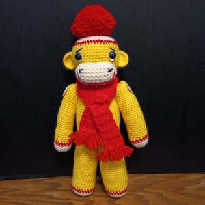 CROCHET PATTERN Spunky the Big Sock Monkey Amigurumi - Etsy