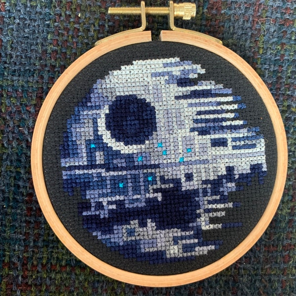 Geek Cross Stitch Pattern, Death Star Crossstitch PDF, Star Wars ...