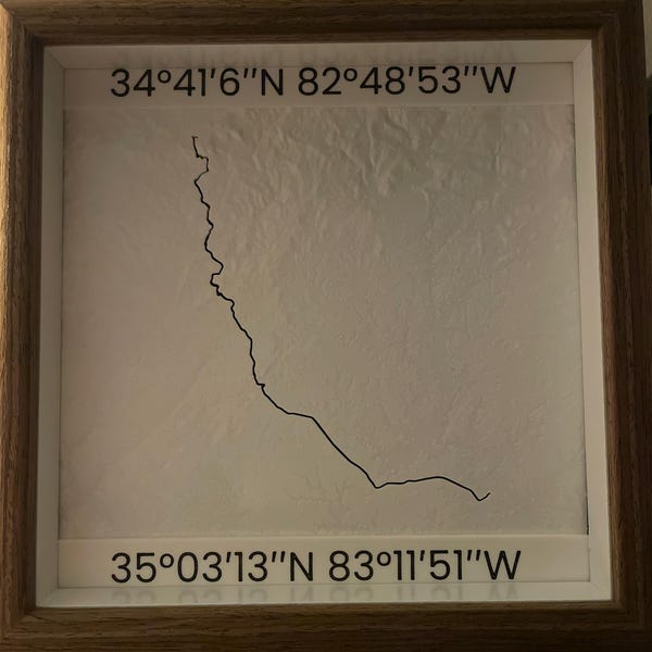 3D Route Tiles | Personalized Hiking, Biking, Running or Driving Map ...