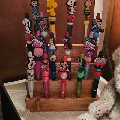 Unfinished Pencil Block, 32 Hole Pencil Holder, 3/8 Diameter Hole ...