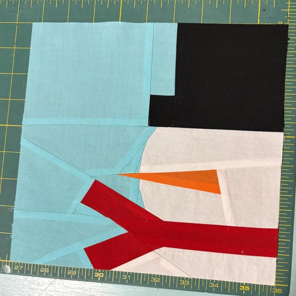 Snowman Foundation Paper Pieced Quilt Block Pattern || Christmas/winter ...