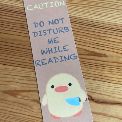 Be Aware Duck Bookmark Bookish, Duck Lover, Reader Gift, Laminated, One ...