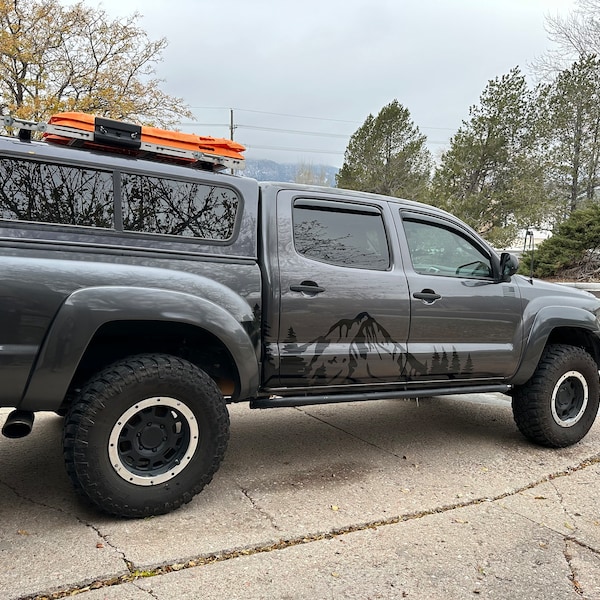 Decal Sticker Sport Mountains Forest Compatible With Toyota Tacoma 2005 ...