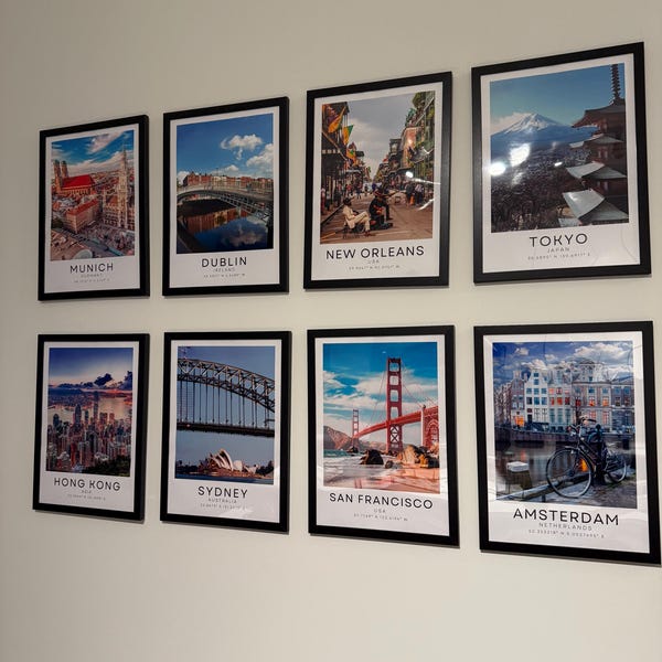 Set of 7 Modern Wonders of the World DIGITAL DOWNLOAD Prints, City ...