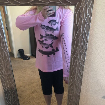 Women's Fish fishing Shirt With Ruler to Measure Fish Ladies T-shirt ...