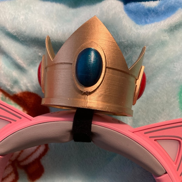 Princess Peach Inspired Headset Headphones Crown Streamer Accessory - Etsy