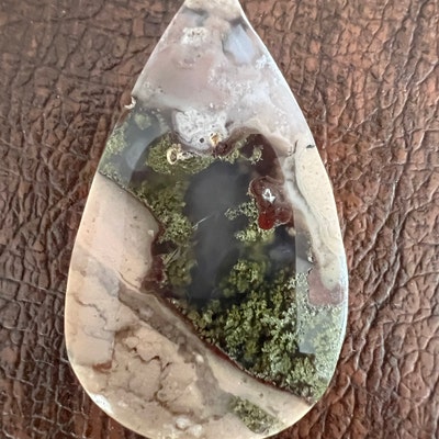 Genuine Scenic Moss Agate Cabochon, Unique Natural Stone Cabochon ...