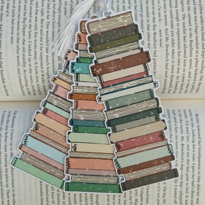 Bookmark Book Tracker Book Stack Double Sided 30 Books to - Etsy