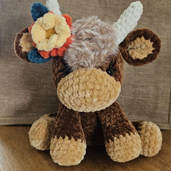 Hannah the Highland Cow Low Sew Crochet Pattern (PDF Pattern ONLY) This ...