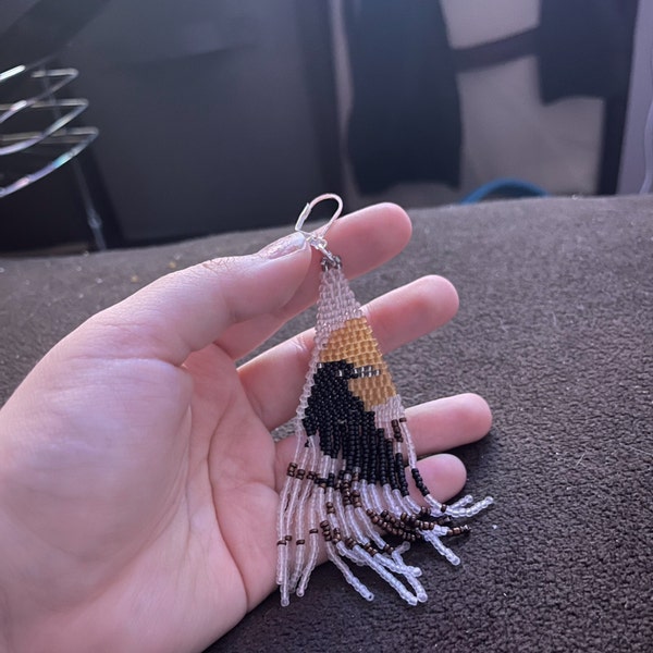 Raven Fringe Earrings Pattern by Opal and Olive Designs - Etsy Canada