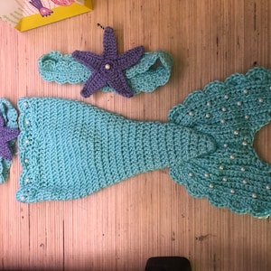 Digital Pattern PDF, Crochet Baby Mermaid Pattern, Baby Mermaid Outfit ...