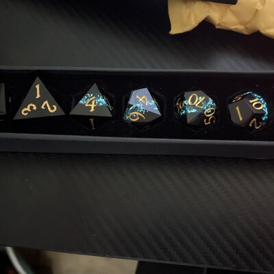 Purple Glitter Galaxy Dice Moth Dice Set - Etsy