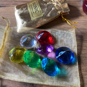 Sonic 7 Chaos Emeralds and 5 Power Rings IN A BAG - Etsy