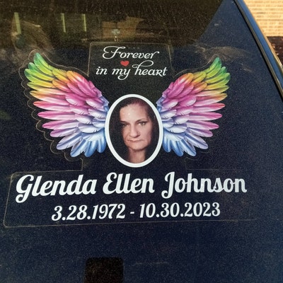 Personalised Photo Memorial Candle, RIP Flameless Flickering LED Glass ...