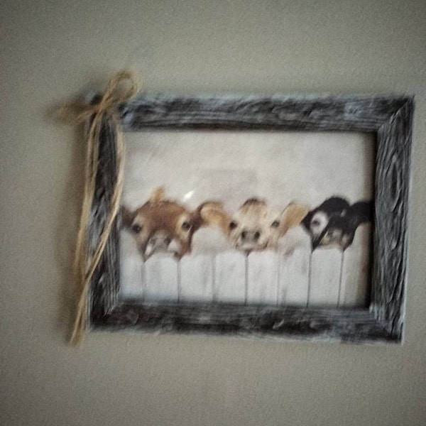 Welcome to Our Farmhouse, Barn Cow Kitchen Sign Rustic Distressed 9x11 ...