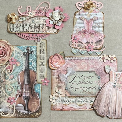 A-4011 Stamperia Passion Shabby Chic Handmade Paper Embellishments and ...