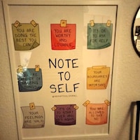 Note to Self Digital Mental Health Poster, Self Love, Self Care ...