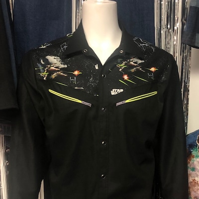 Mens XL Long Sleeve Rattlesnake Embroidered Vintage Western Shirt ...