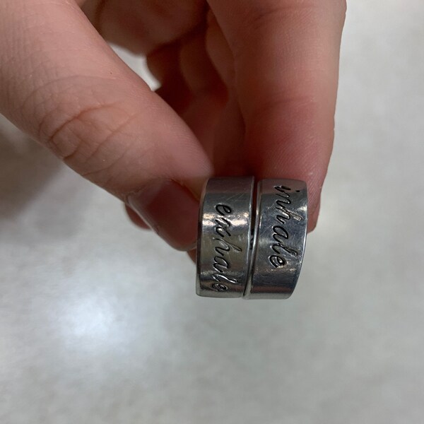 Inhale Exhale Ring, Lotus Ring, Yoga Ring, Wrap Ring, Twist Ring ...