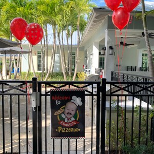 Pizza Welcome Sign With Photo, Pizza Birthday Party, Italian Birthday ...
