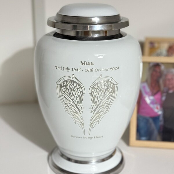 Plaque for Cremation Ashes Urn Name Label Necklace Medallion Urn Fully ...