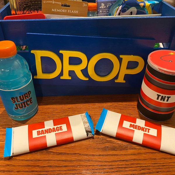 Gamer Drop Crate Chip Bag, Mystery Blind Loot Goody, Party Favor Blue ...