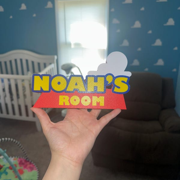 Toy Room Desk Name Sign Custom Made 3D Printed Story Sign for a ...