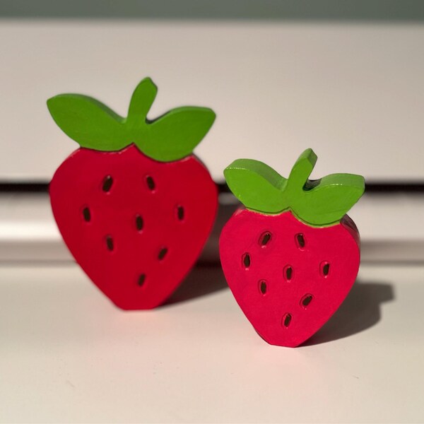Strawberry Wood Craft- DIY Summer Craft- Wood Strawberry Craft- Free ...