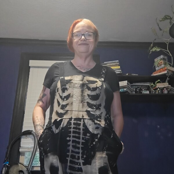 Bleached Skeleton Overalls: Gothic Grunge Halloween Costume - Etsy