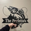 Walleye Metal Fish Sign for Outdoors on House, Fishing Lover Wall Sign ...