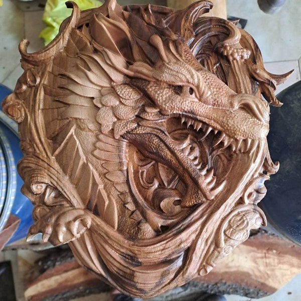 Dragon CNC Router 3D STL File: Wood Art, Wall Decor (digital File) - Etsy