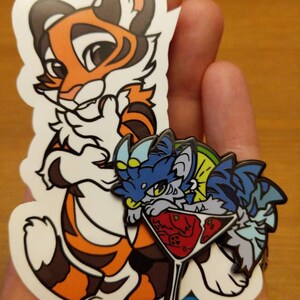 Fursona Pin 1107 Cyber Dog 4 Peachy Rainbow Enamel Pin - Etsy