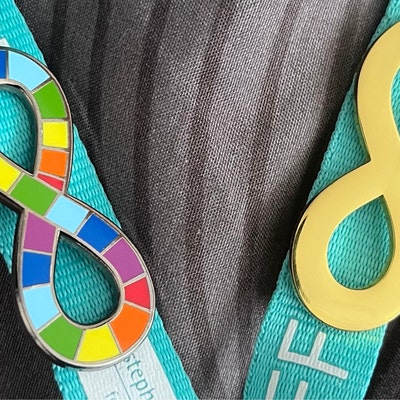 Autistic Pride 1.5 Inch Infinity Gold Enamel Pin Brooch Autism ...