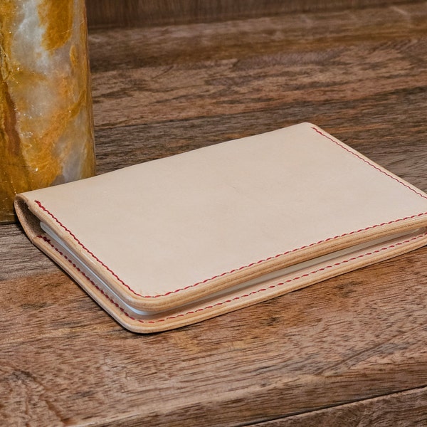 Leather Notebook Wallet, EDC, Small Wallet, Free Pen & Notebook, Full ...
