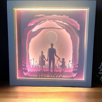 Best Friends Shadow Box SVG File for Cricut, BFF Paper Cut Light Box ...