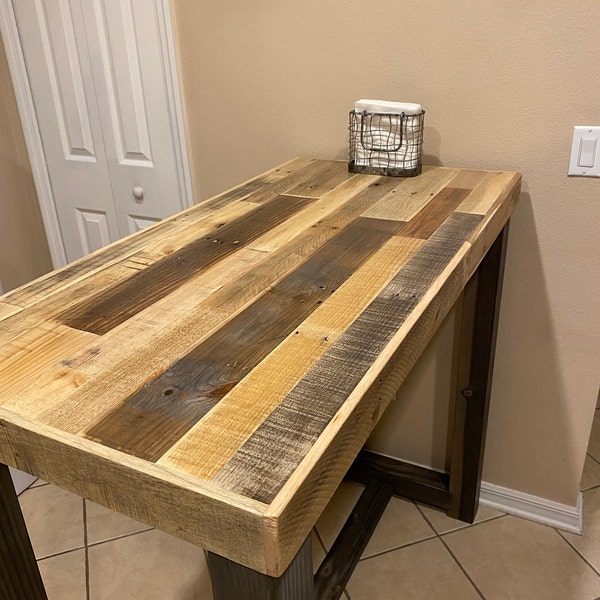 Counter Height Table in Natural Finish | Hundreds of Dimensions | Wheel ...